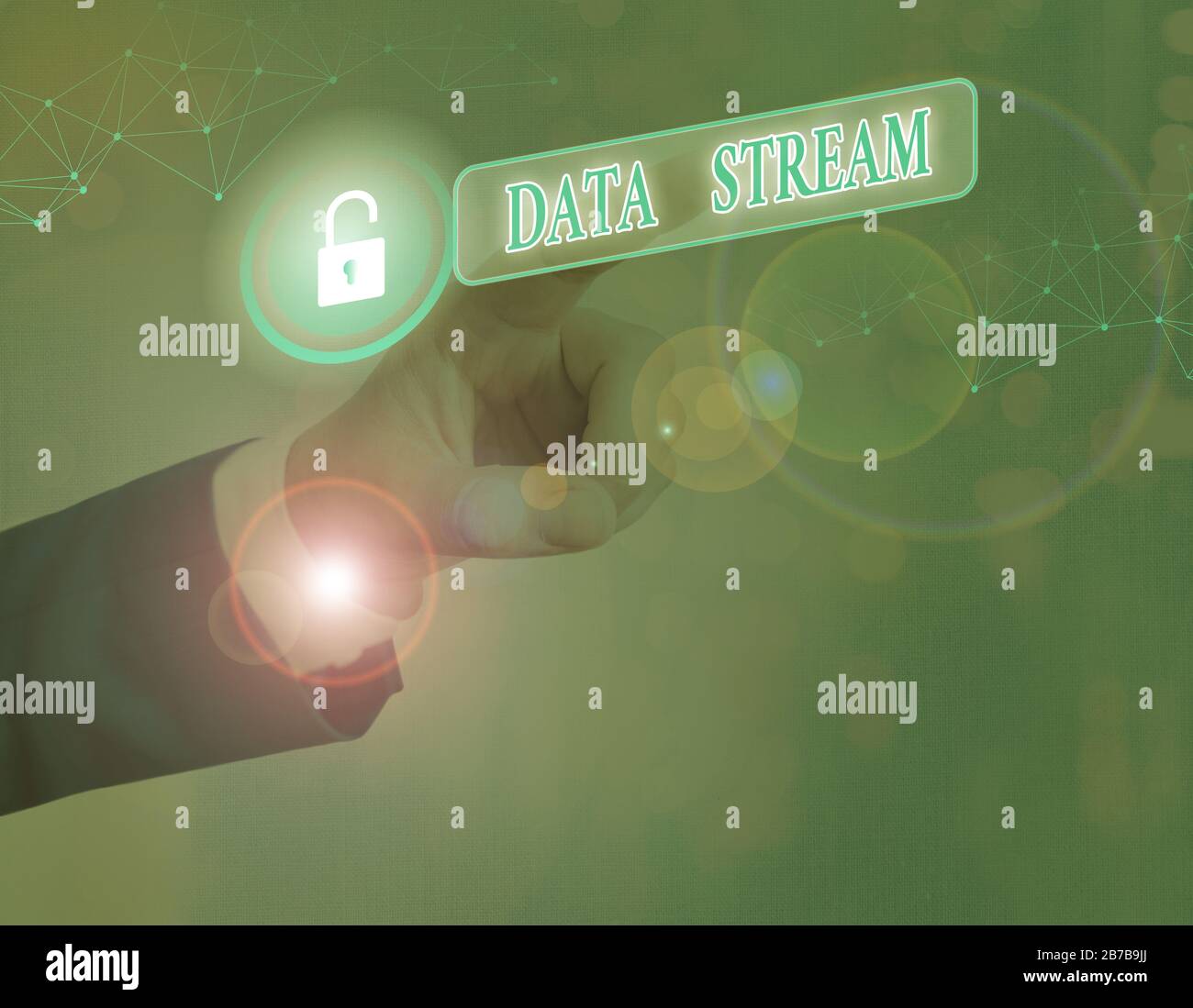 Conceptual hand writing showing Data Stream. Concept meaning sequence ...