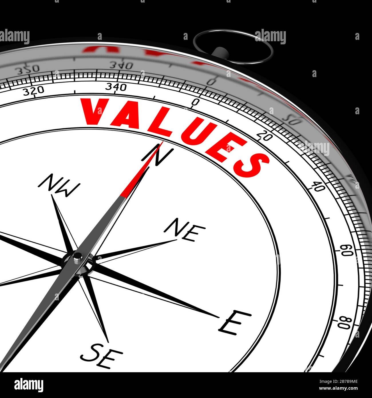 3D compass illustration - Values Stock Photo - Alamy