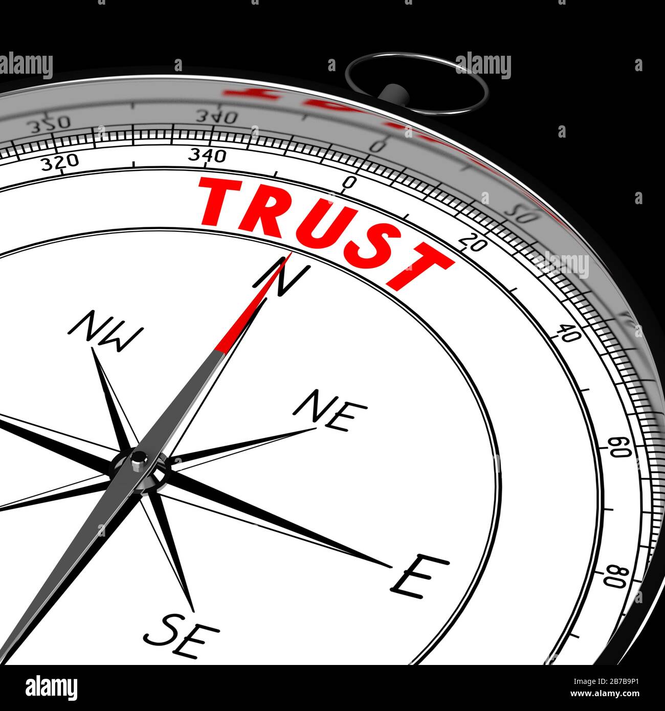 3D compass illustration - Trust Stock Photo - Alamy