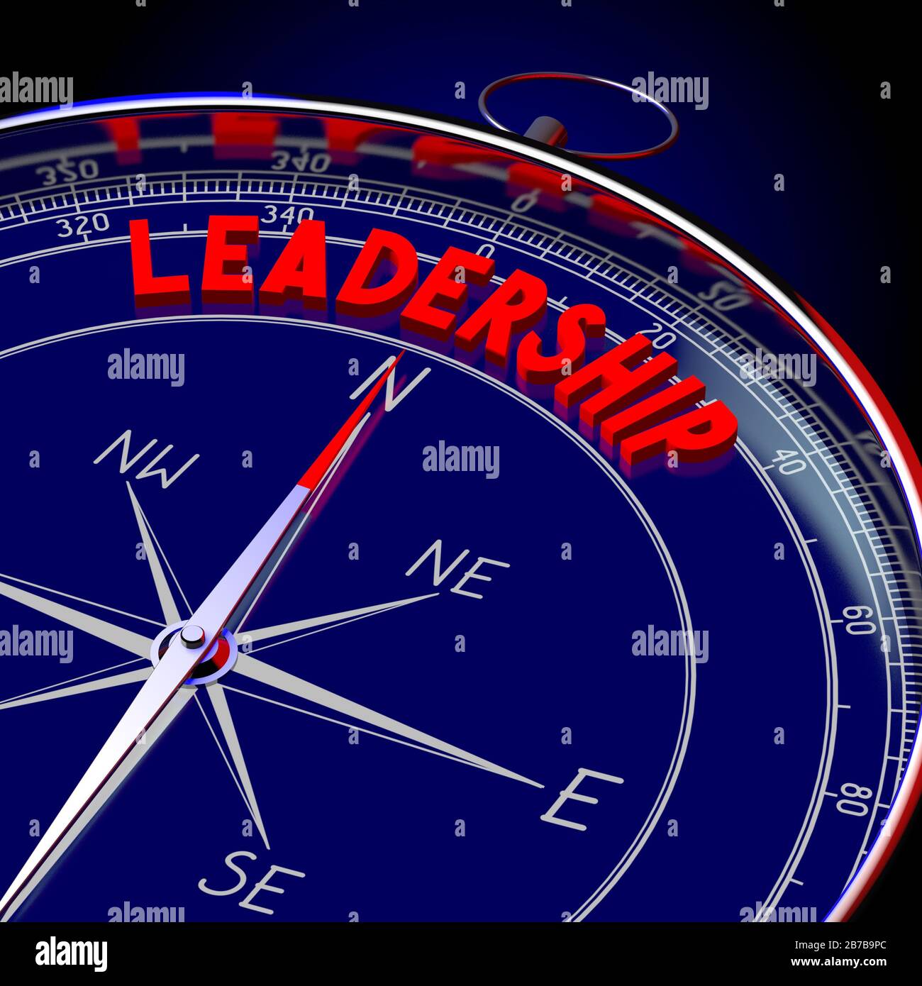 3D compass illustration - Leadership Stock Photo - Alamy
