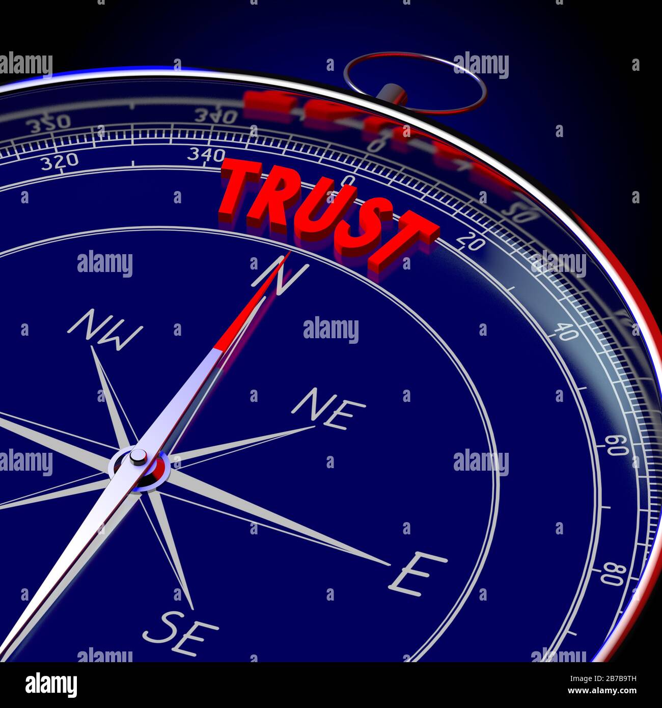 3D compass illustration - Trust Stock Photo - Alamy
