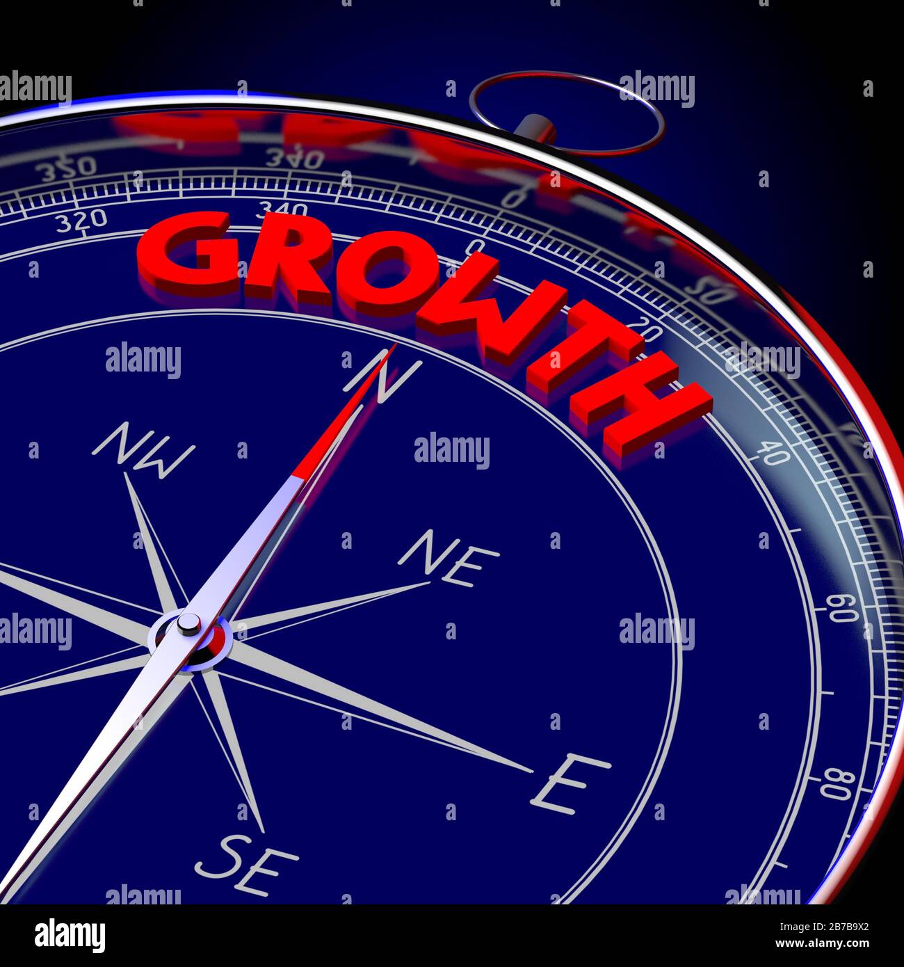 3D compass illustration - Growth Stock Photo - Alamy