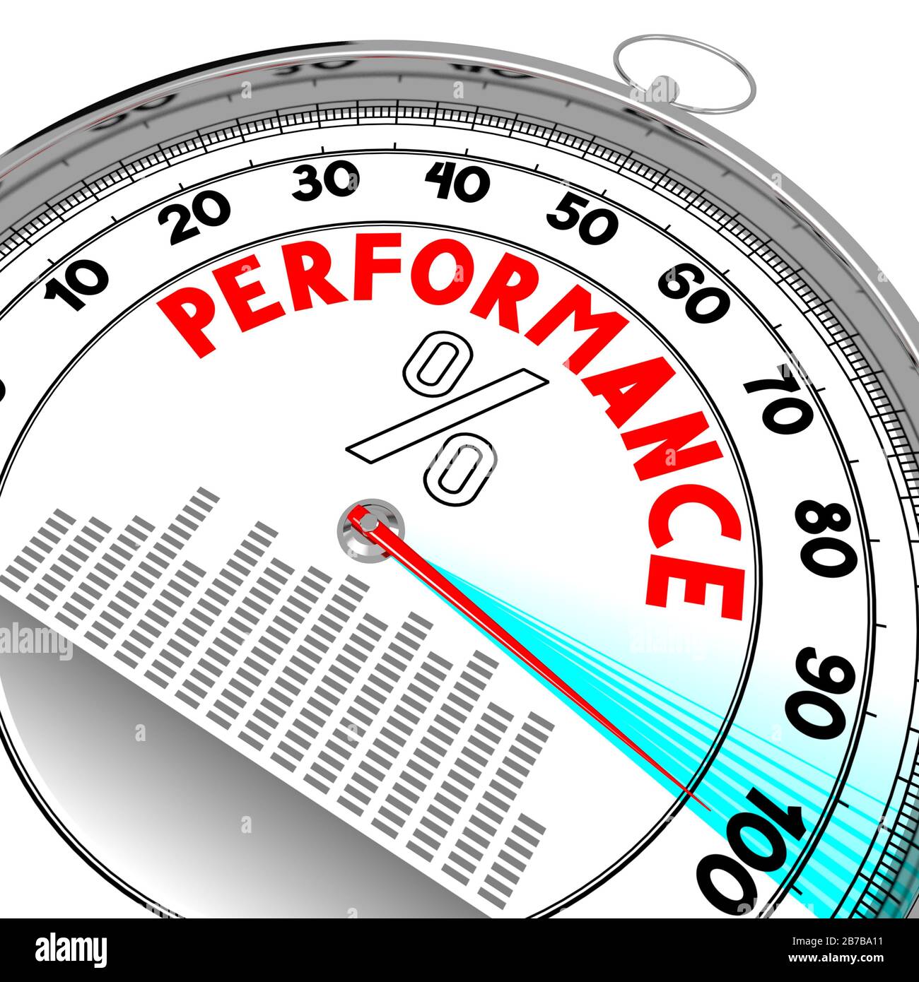 3D performance - speedometer illustration Stock Photo - Alamy