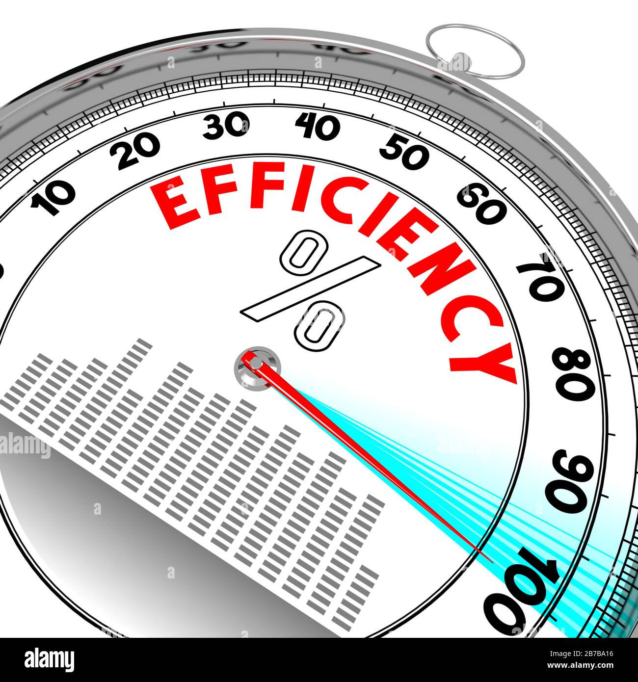 3D efficiency - speedometer illustration Stock Photo - Alamy