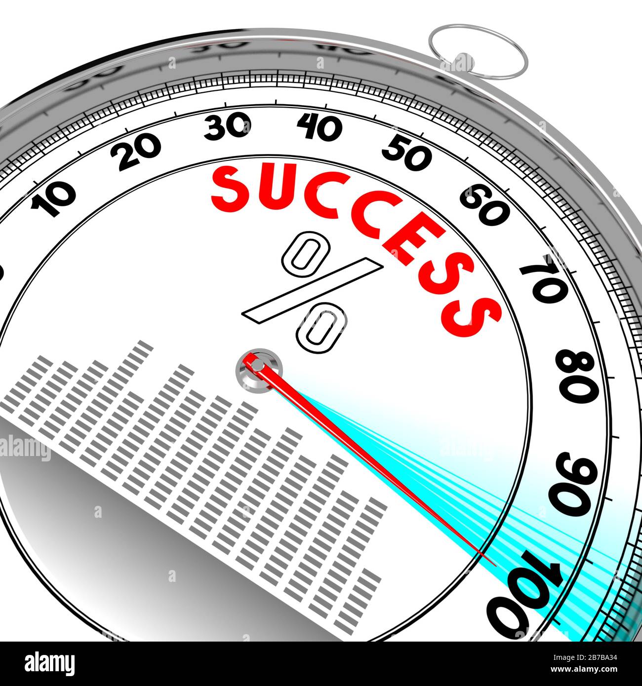 3D success - speedometer illustration Stock Photo - Alamy