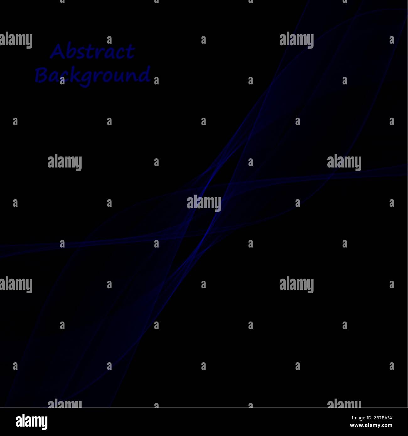 blue neon wave. vector abstract lines. template for advertising Stock ...