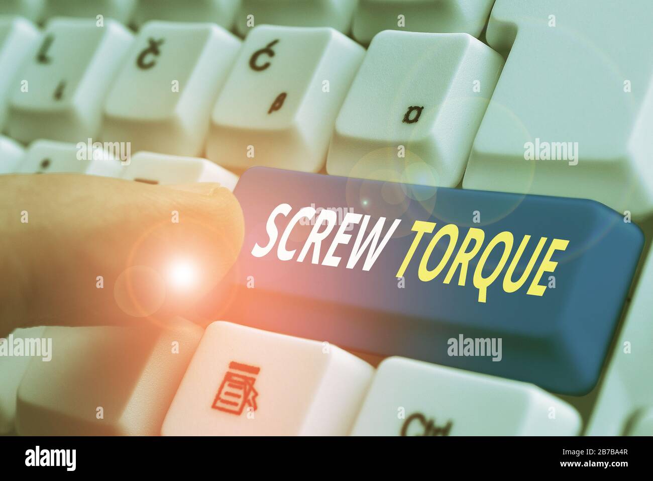Text sign showing Screw Torque. Business photo text measure of the ...