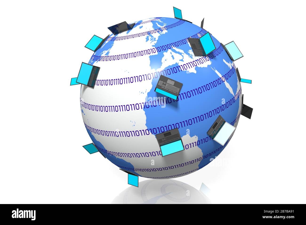 3D Earth, computers - great for topics like global network etc Stock ...