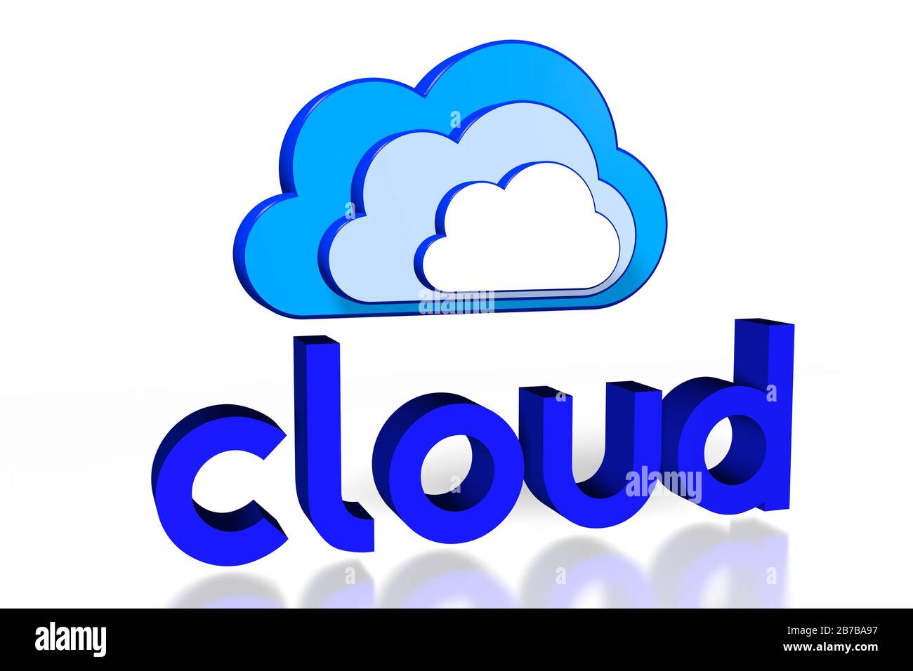3D cloud computing illustration Stock Photo - Alamy