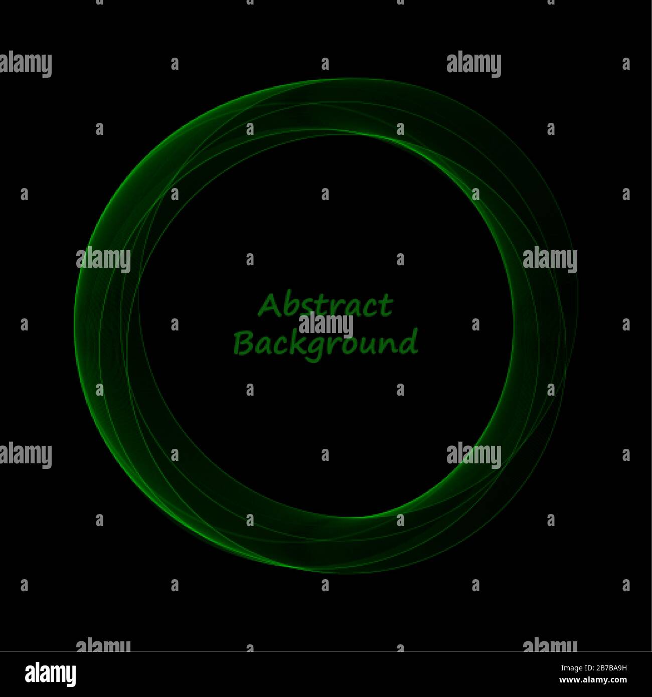 green neon circle. abstract vector illustration Stock Vector Image ...