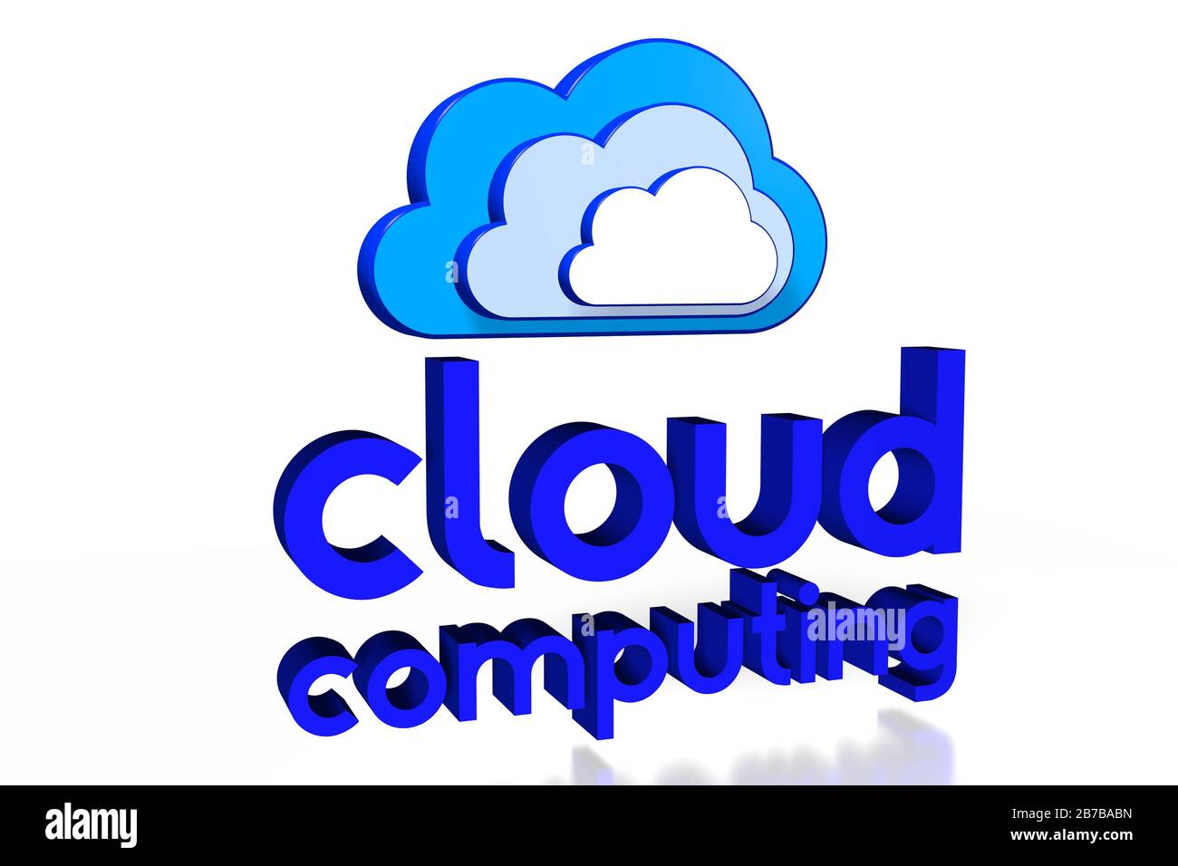3D cloud computing illustration Stock Photo - Alamy
