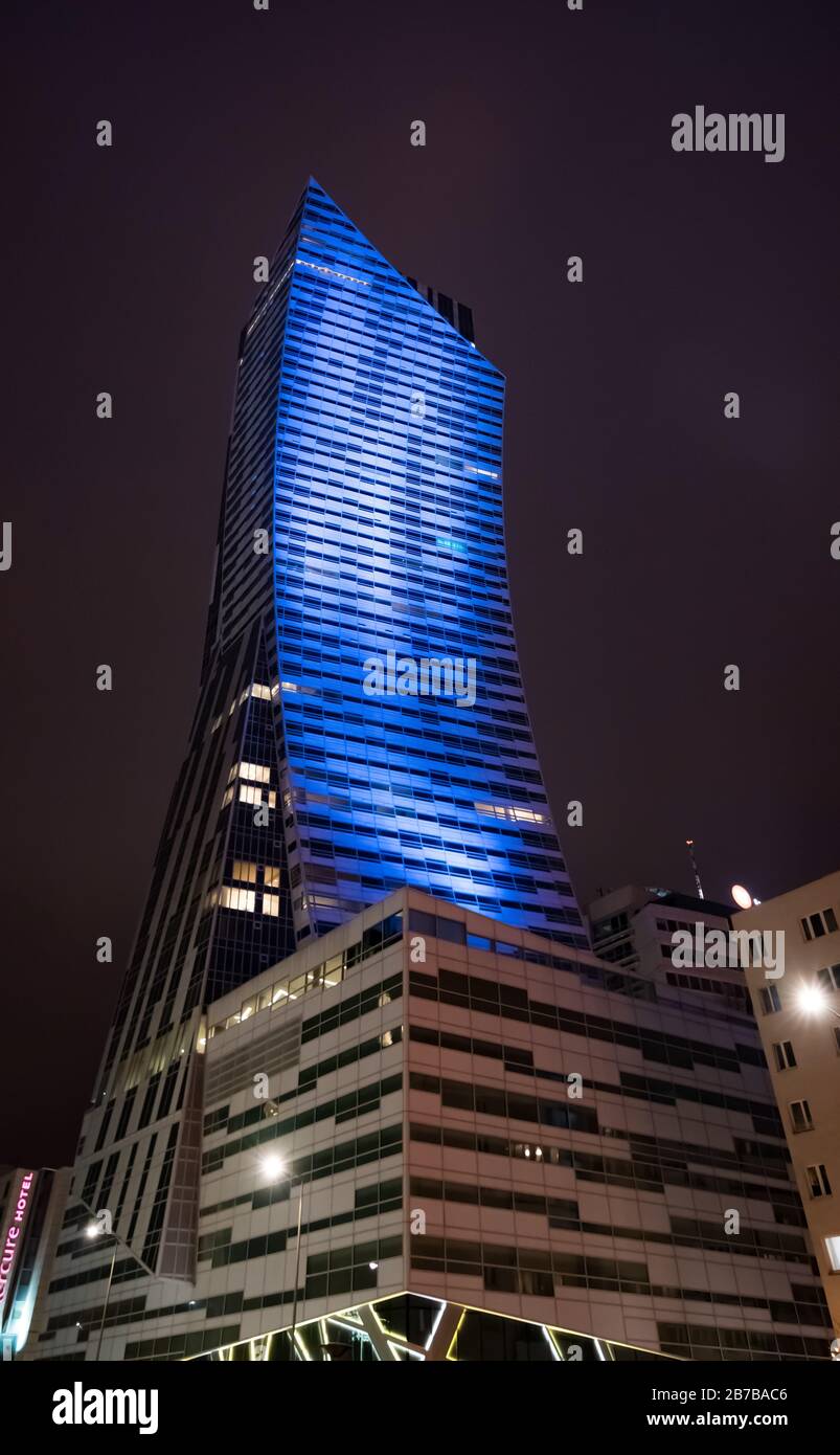 warsaw town center buildings, palace of culture Stock Photo - Alamy