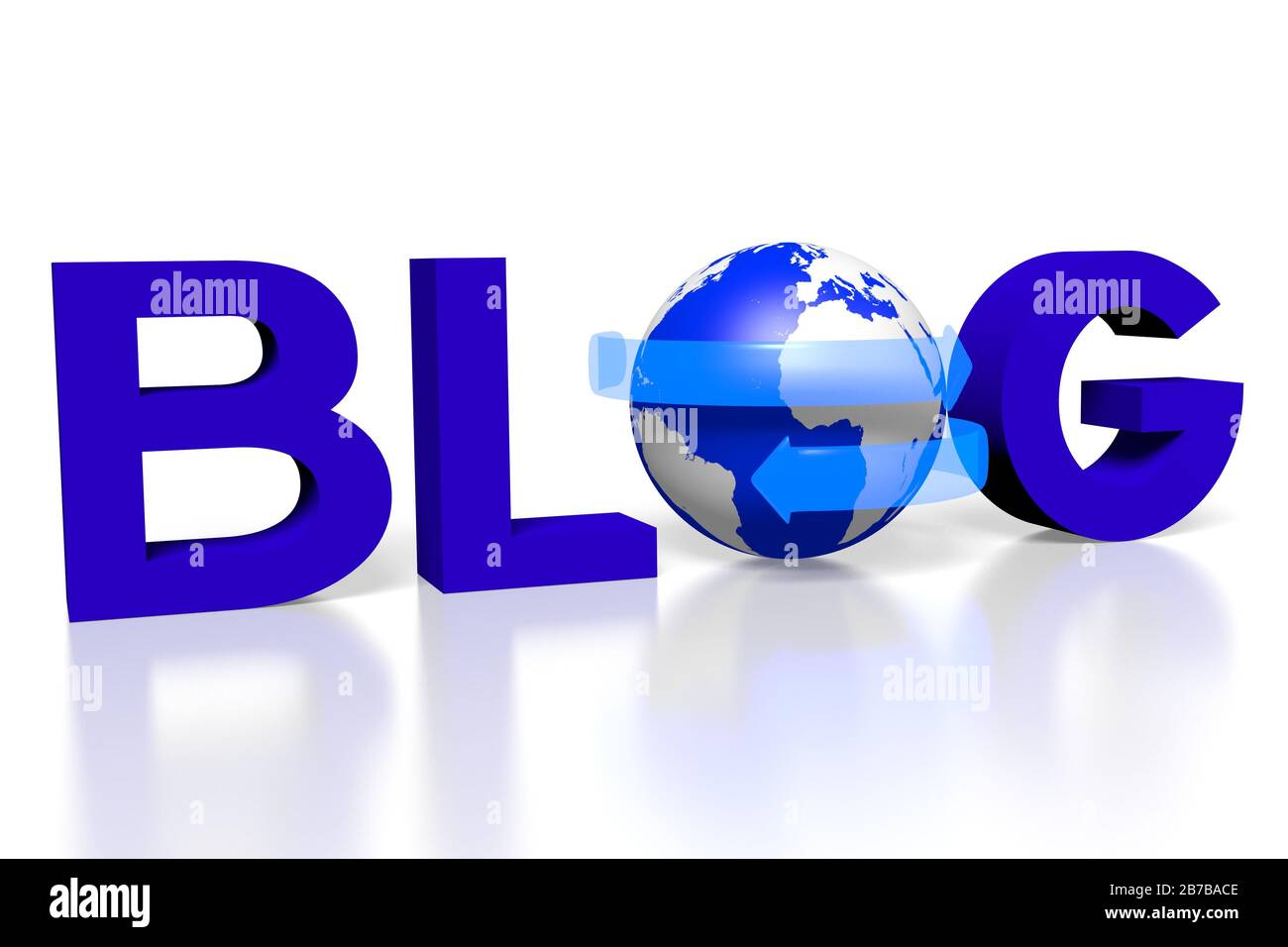 3D blog / Internet concept, white background Stock Photo - Alamy