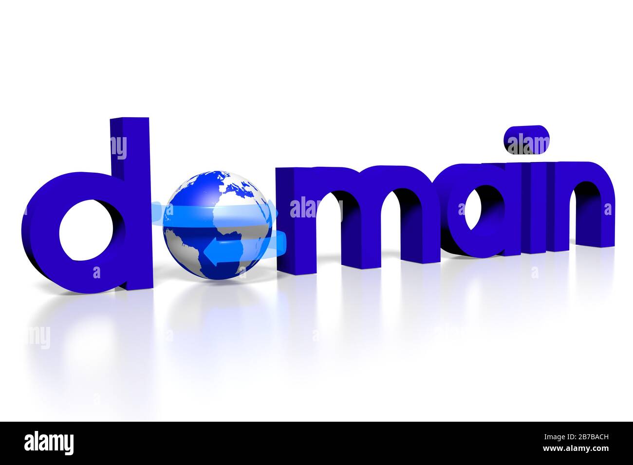 3D domain / Internet concept, white background Stock Photo - Alamy
