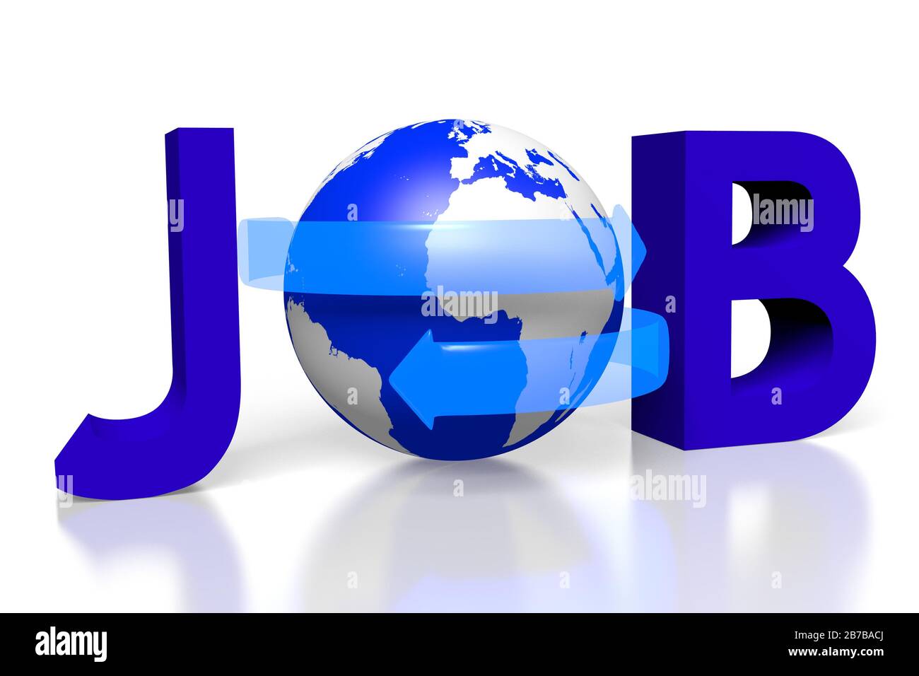 3D job / Internet concept, white background Stock Photo - Alamy