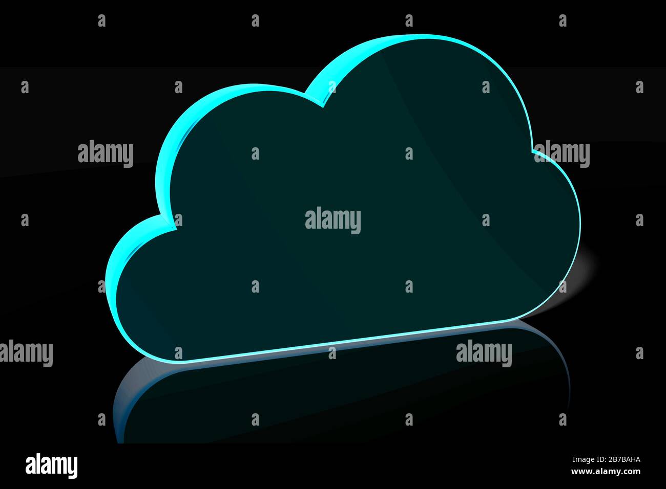 3D cloud computing illustration Stock Photo - Alamy