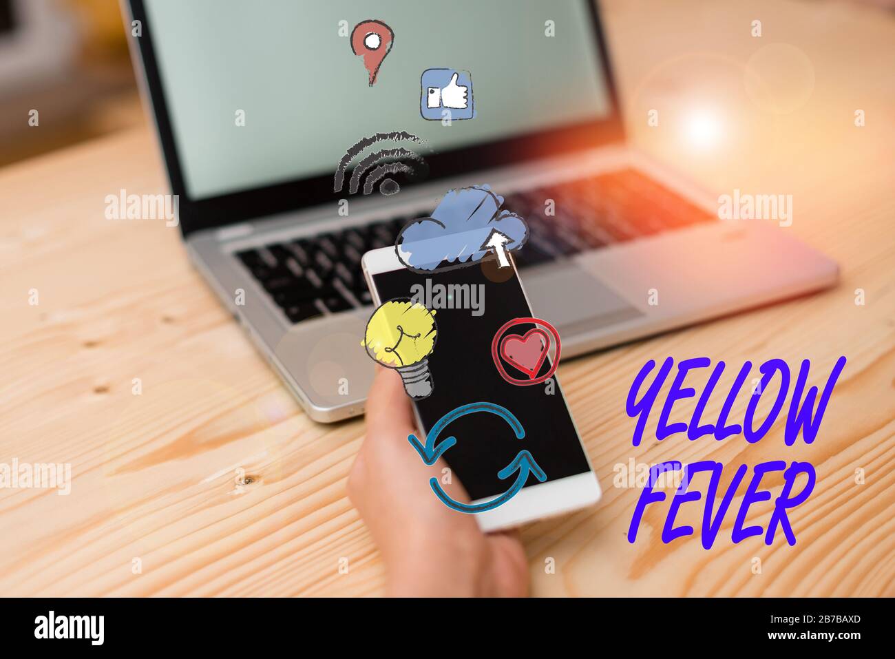 Handwriting text writing Yellow Fever. Conceptual photo tropical virus ...