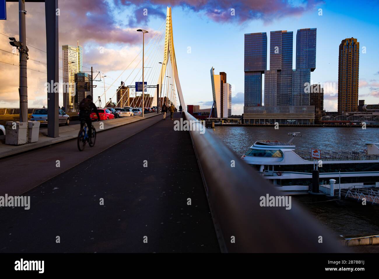 Rotterdam the netherlands february 15 2018: rotterdam street views in ...