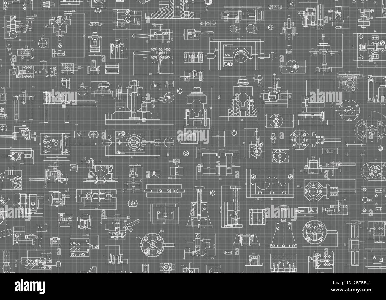 Engineering backgrounds. Mechanical engineering drawings. Cover. Banner ...