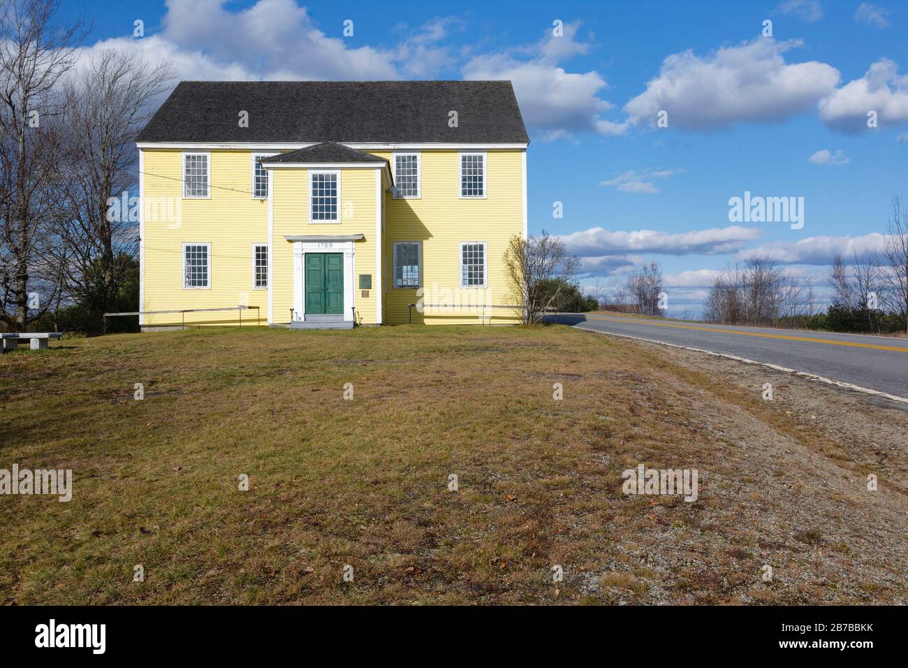 Alna Meeting House in Alna, Maine during the autumn months. Built in ...