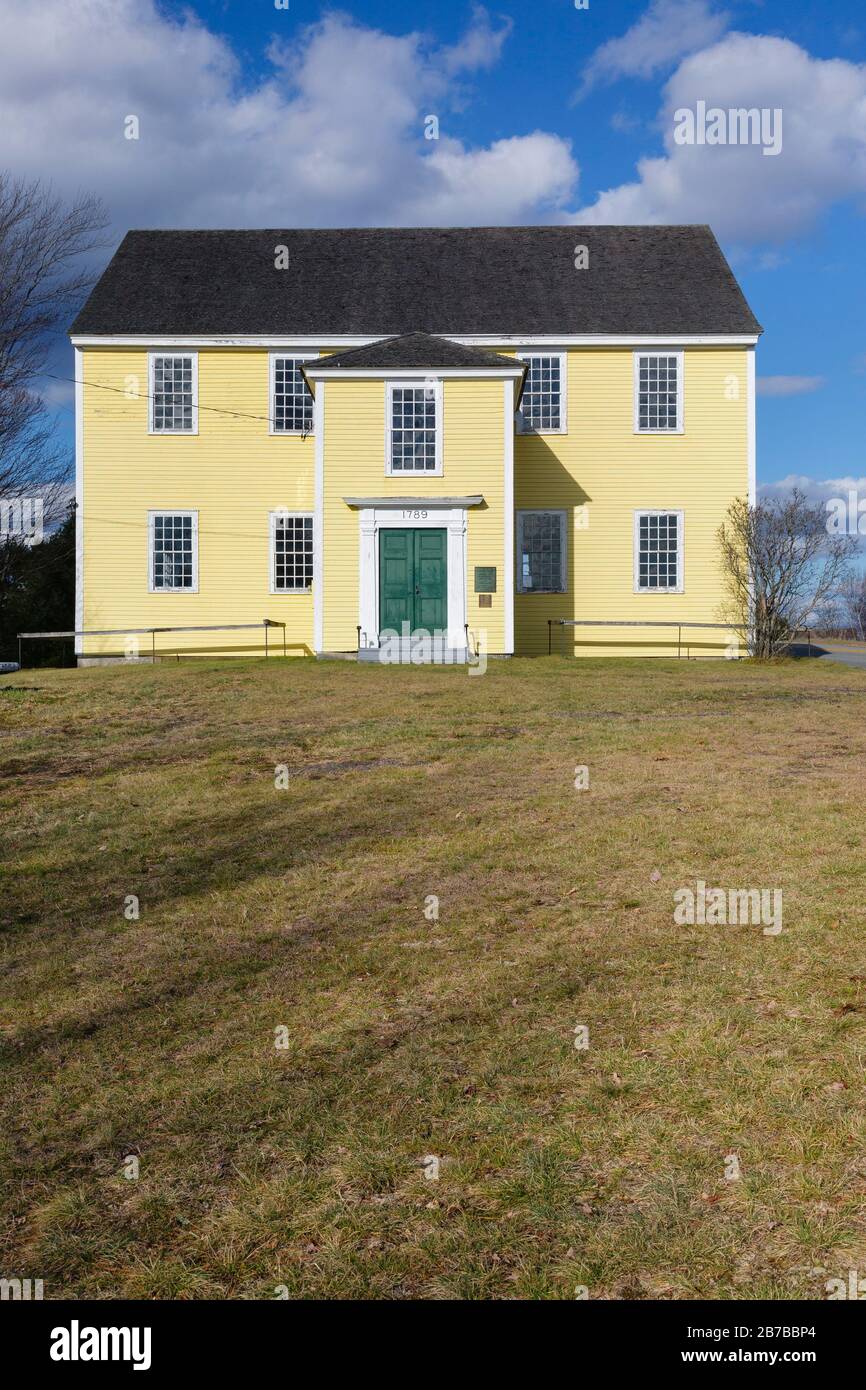 Alna Meeting House in Alna, Maine during the autumn months. Built in ...