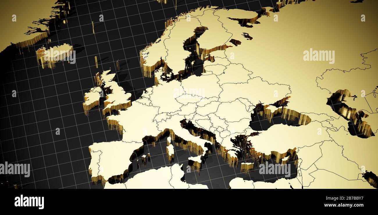 Political map europe 3d texture hi-res stock photography and images - Alamy