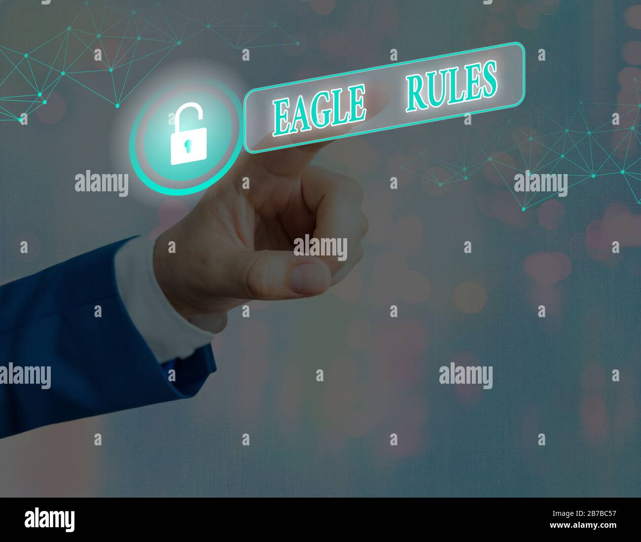 Conceptual hand writing showing Eagle Rules. Concept meaning a huge set ...