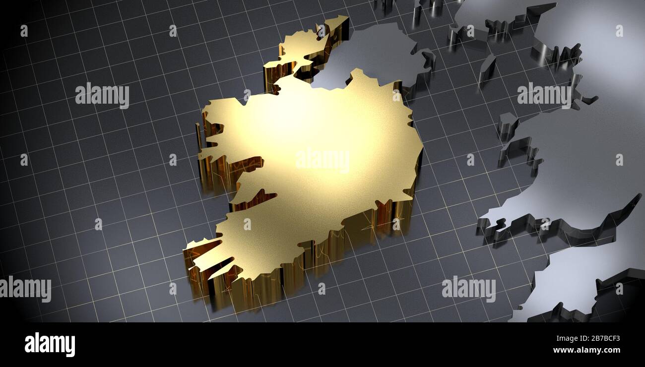 3d map of ireland hi-res stock photography and images - Alamy