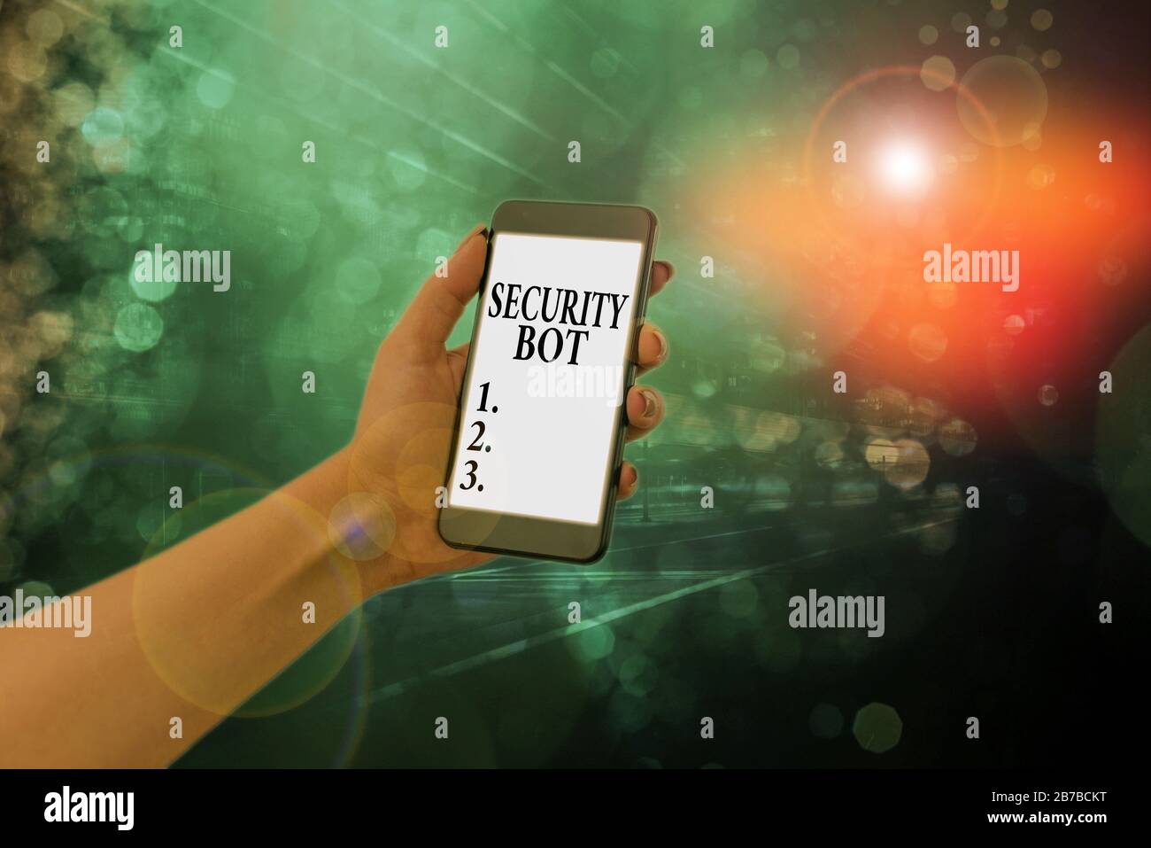 Text sign showing Security Bot. Business photo text software that ...