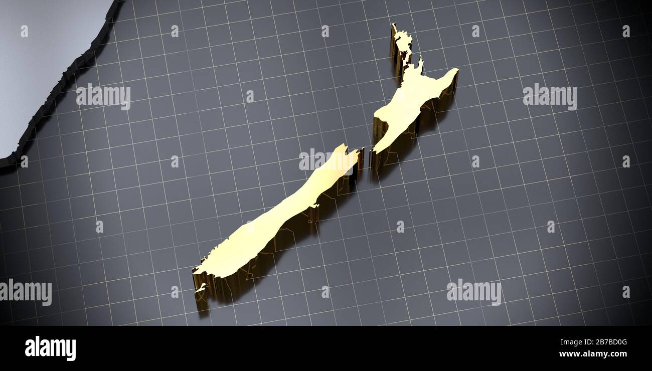 New zealand map 3d hi-res stock photography and images - Alamy
