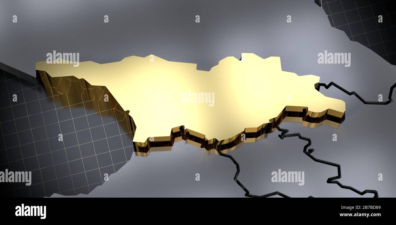 Georgia - country shape - 3D illustration Stock Photo - Alamy