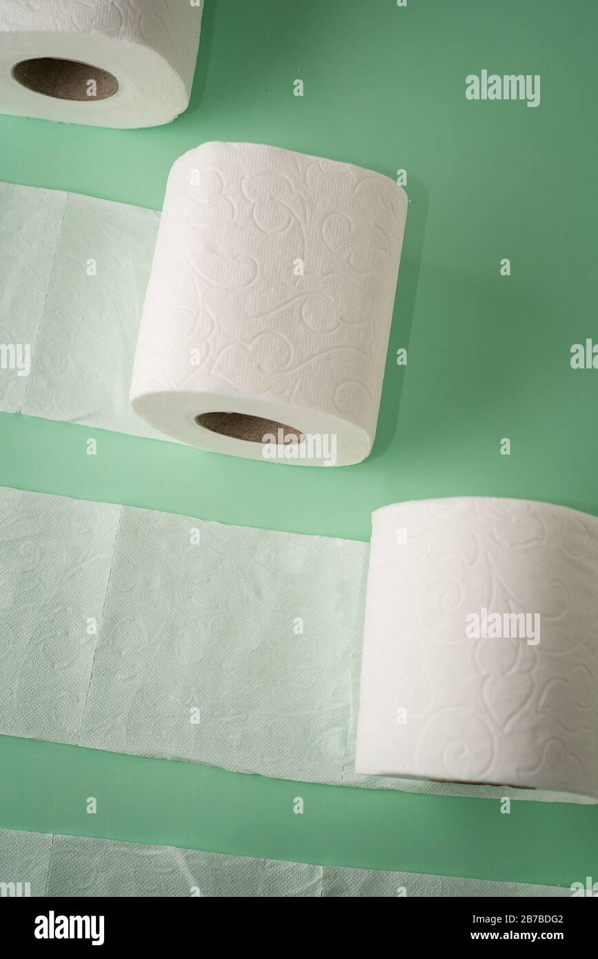 Stockpiling toilet paper during coronavirus crises Stock Photo - Alamy