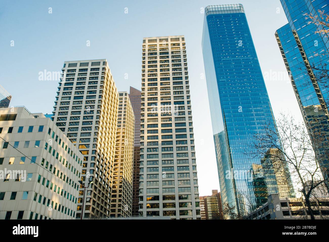 Skyscrapers towering over Calgary Alberta Canada - dec, 2019 Stock ...