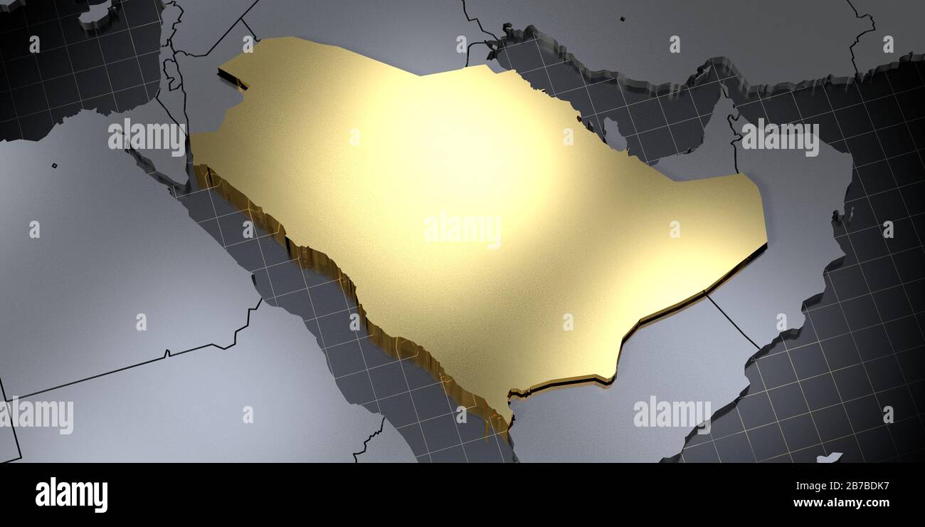 Vectors 3d Map Saudi Arabia High Resolution Stock Photography and ...