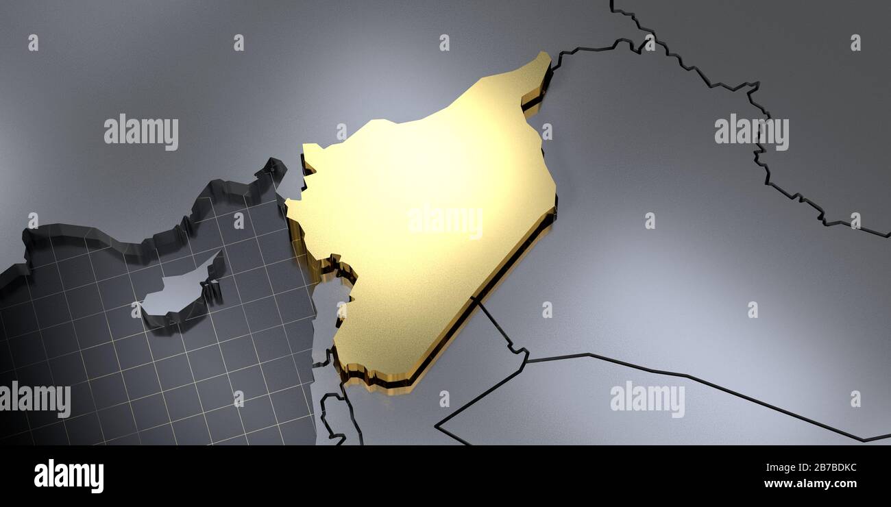 Syria Map 3d High Resolution Stock Photography and Images - Alamy