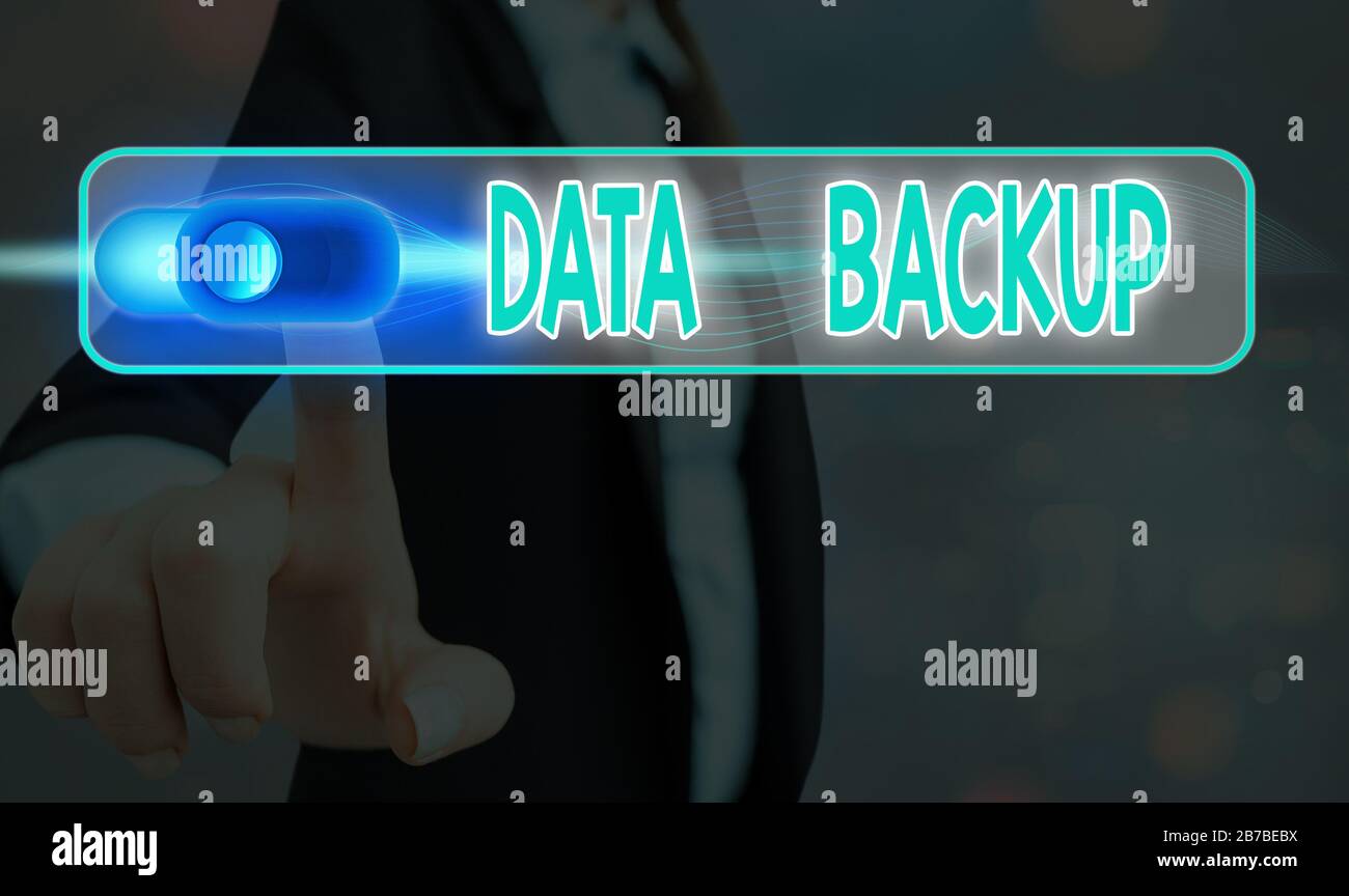 Word writing text Data Backup. Business photo showcasing copy of ...
