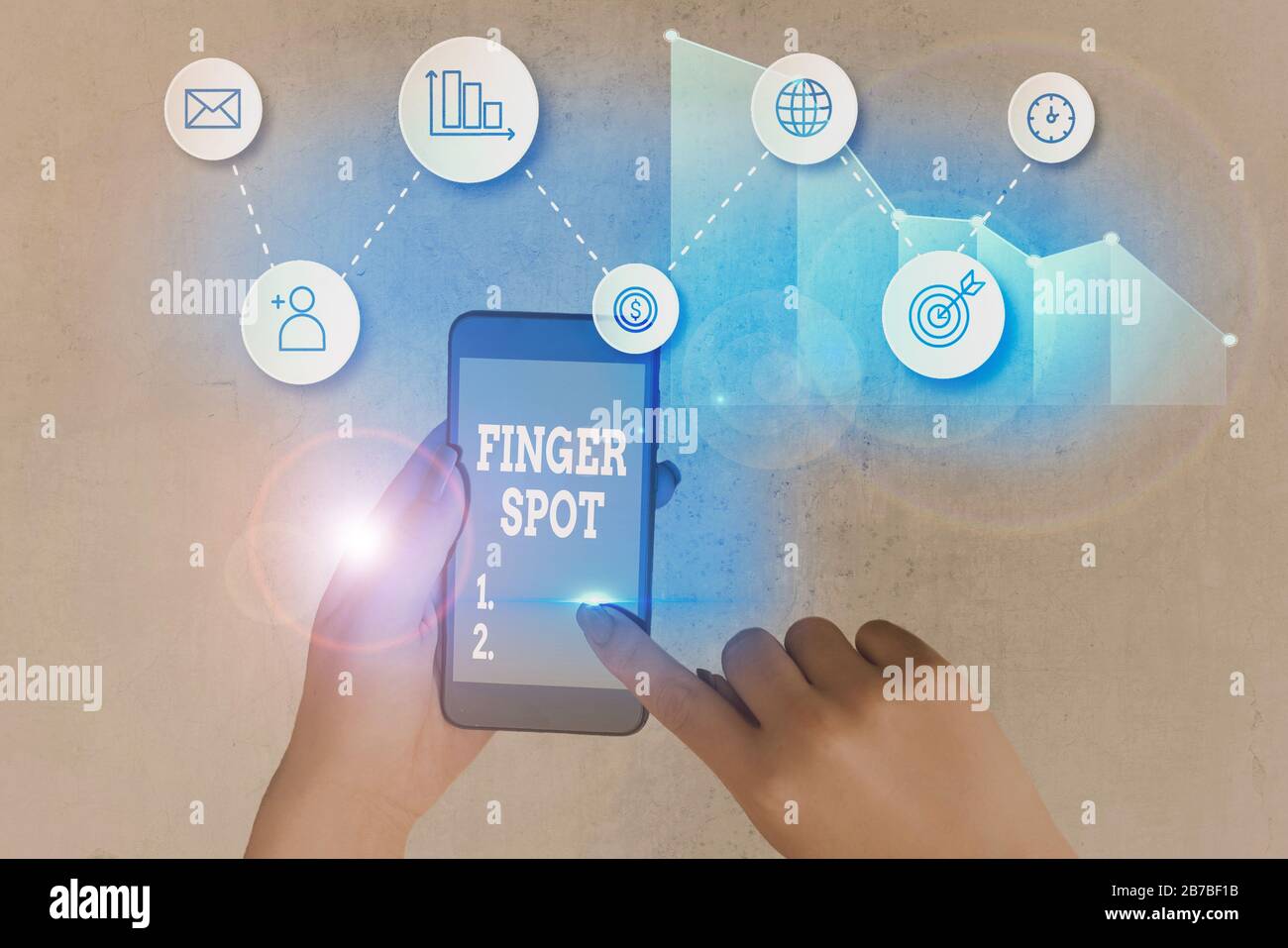 Handwriting text writing Finger Spot. Conceptual photo Small ...
