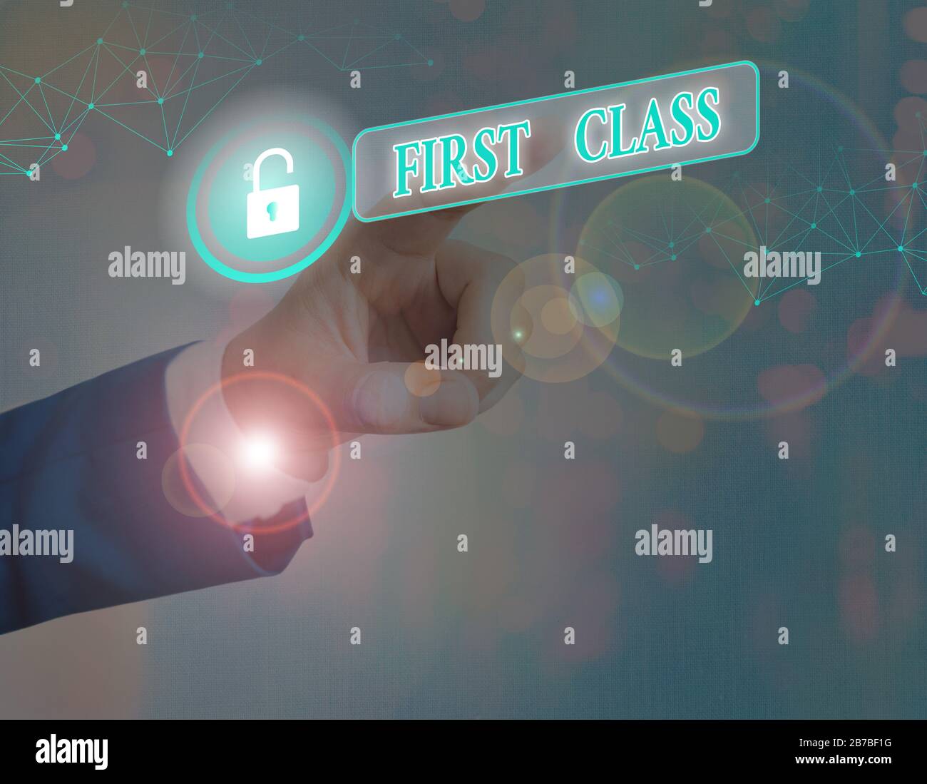 Conceptual hand writing showing First Class. Concept meaning the most ...