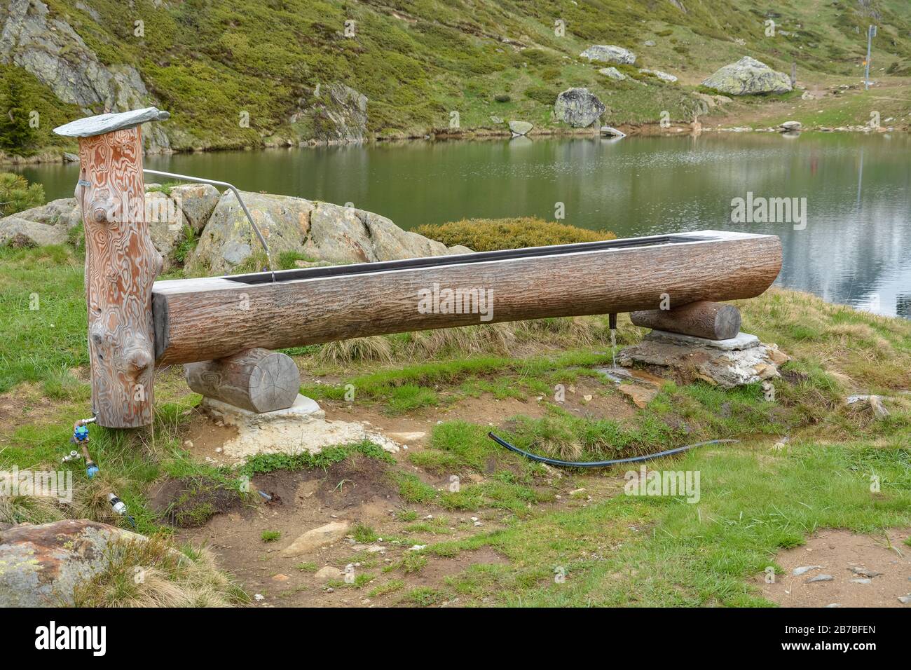 Wooden water trough hi-res stock photography and images - Alamy