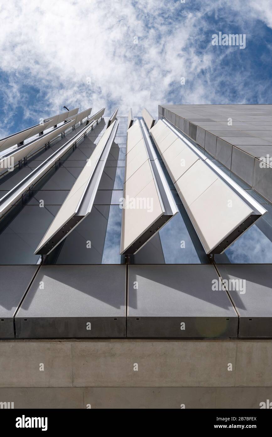 Movable exterior shade panels on the Science and Engineering Building ...