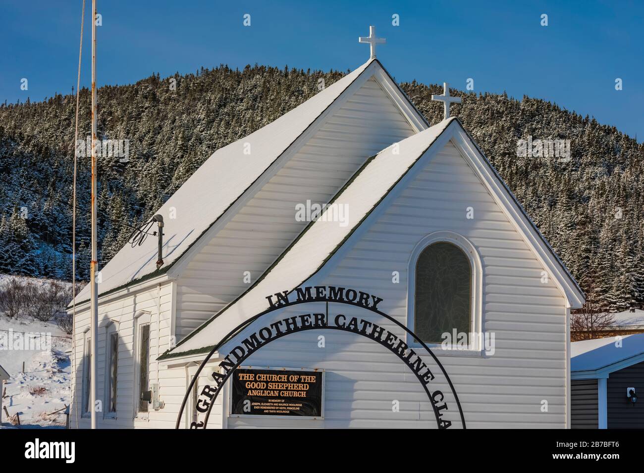 Church of the Good Shepherd in the old fishing village of Dunfield in ...