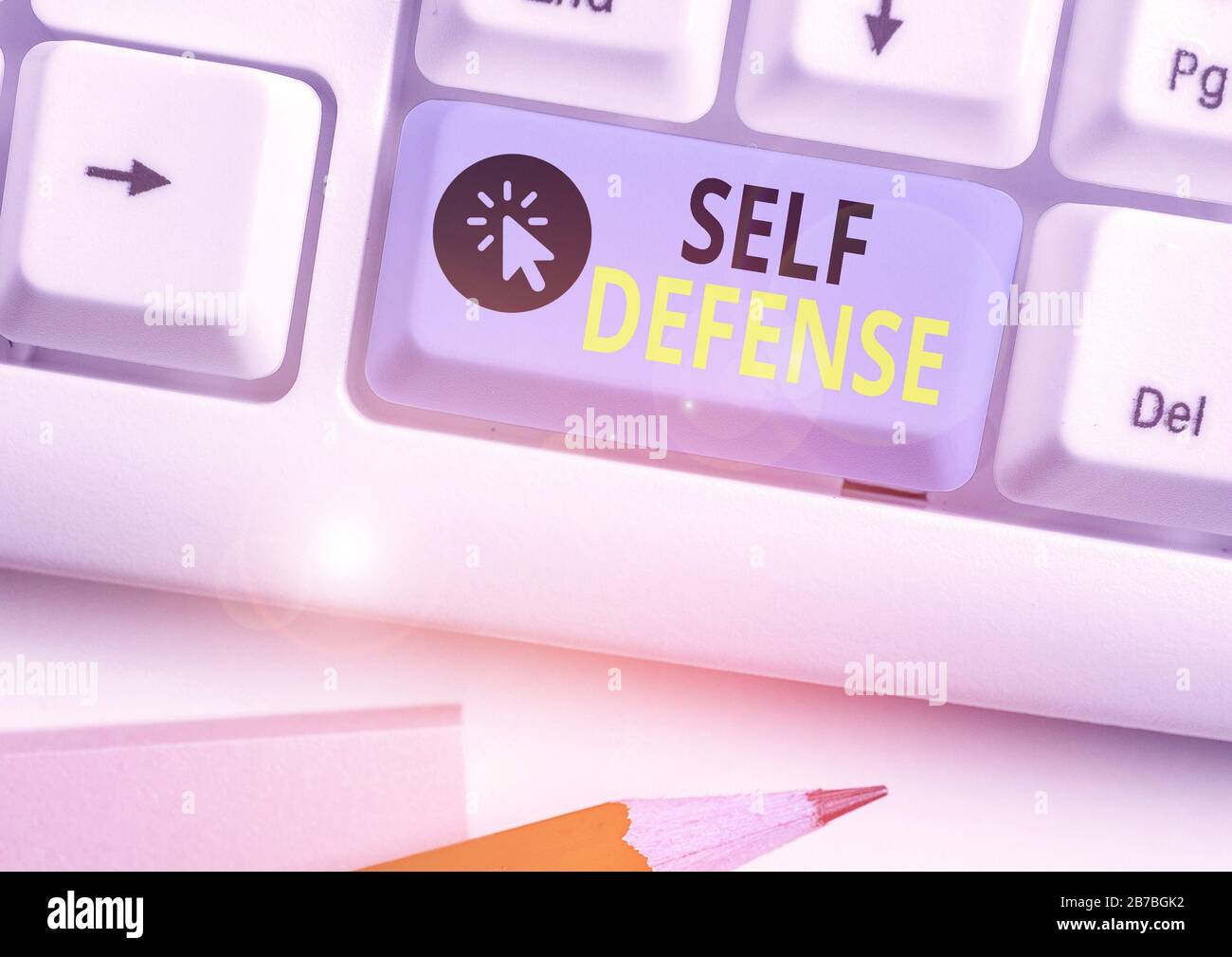 Handwriting text Self Defense. Conceptual photo the act of defending ...