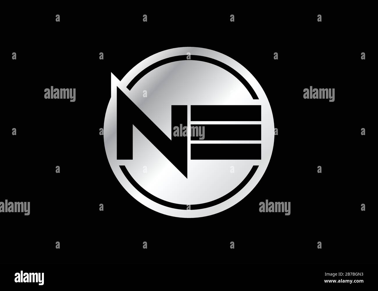 N E, NE Initial Letter Logo design vector template, Graphic Alphabet ...