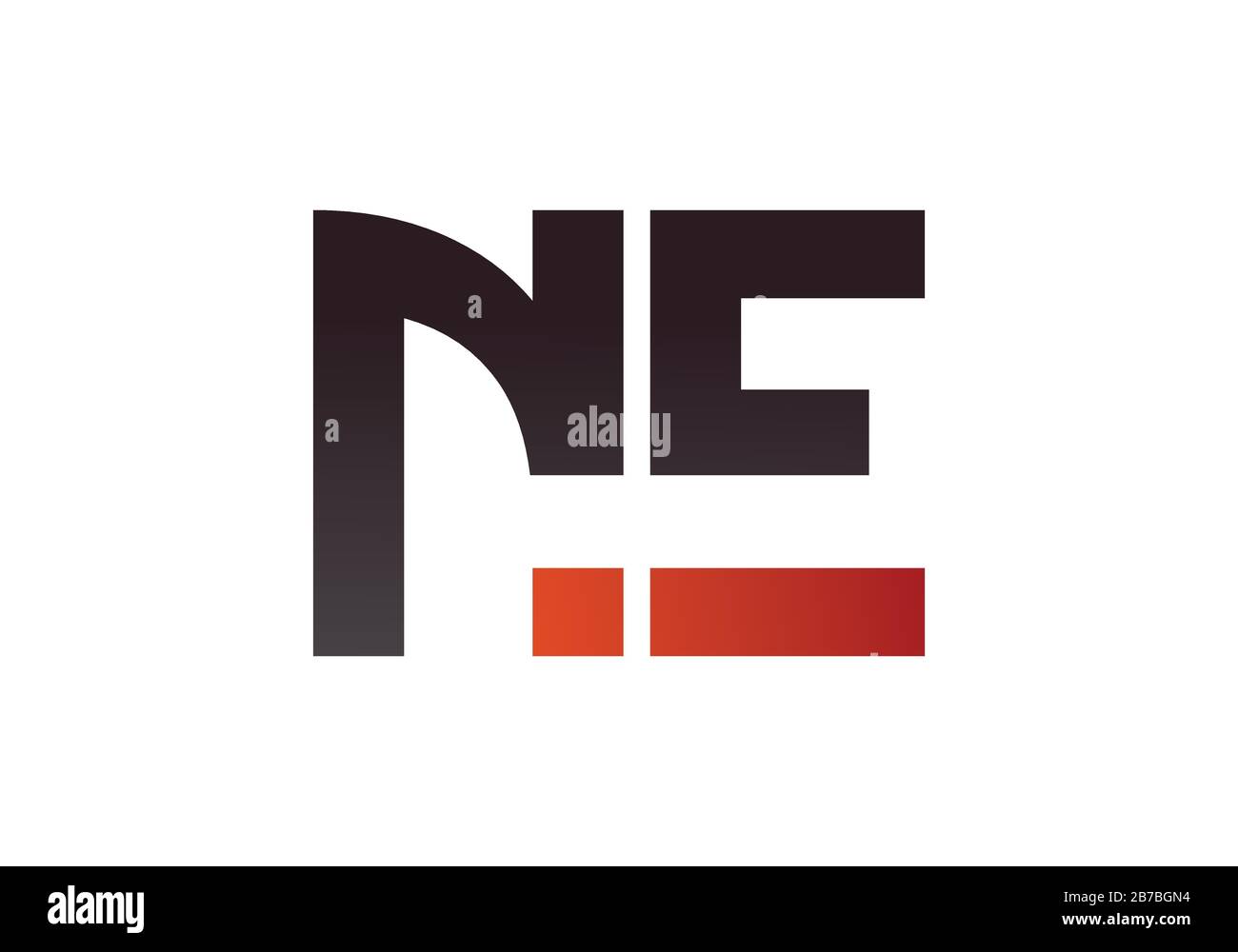 N E, NE Initial Letter Logo design vector template, Graphic Alphabet ...