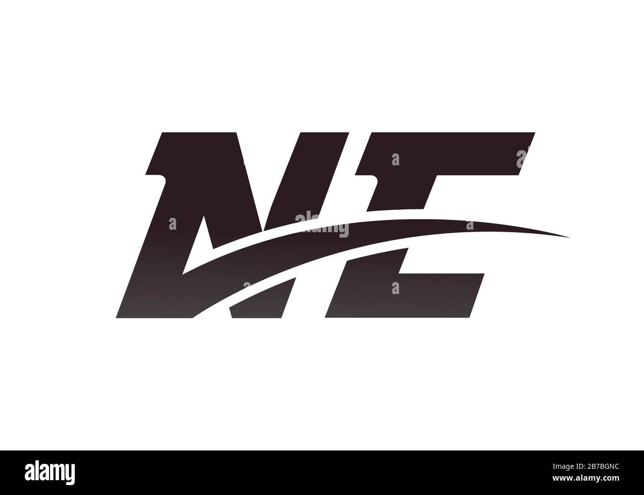 N E, NE Initial Letter Logo design vector template, Graphic Alphabet ...