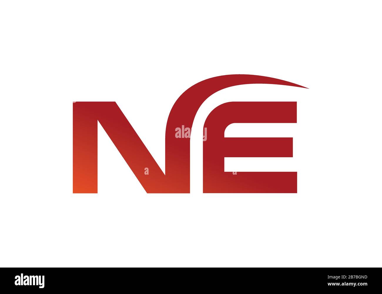 N E, NE Initial Letter Logo design vector template, Graphic Alphabet ...