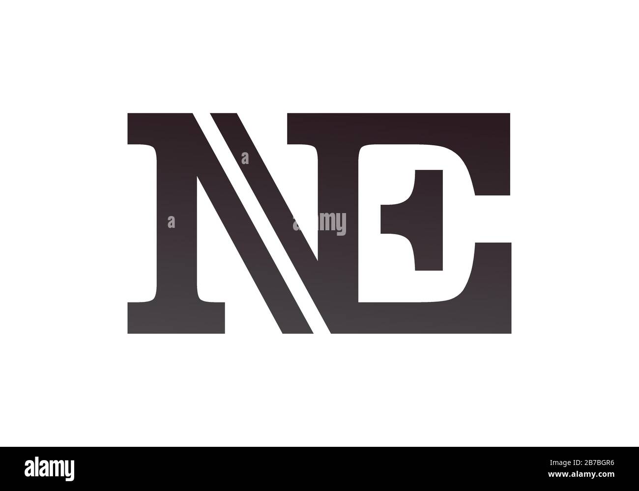 N E, NE Initial Letter Logo design vector template, Graphic Alphabet ...