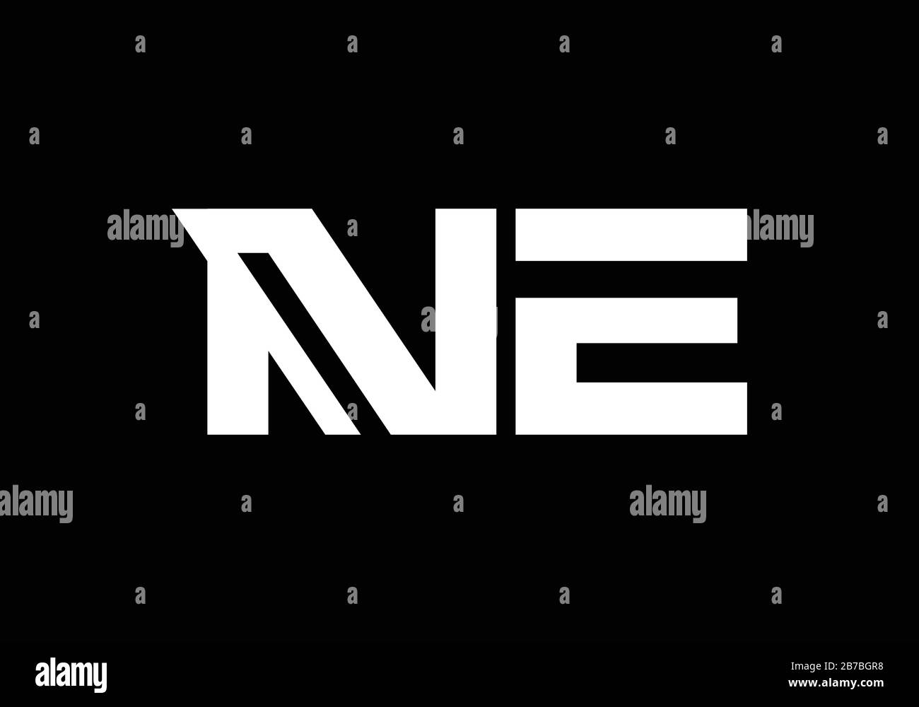 N E, NE Initial Letter Logo design vector template, Graphic Alphabet ...