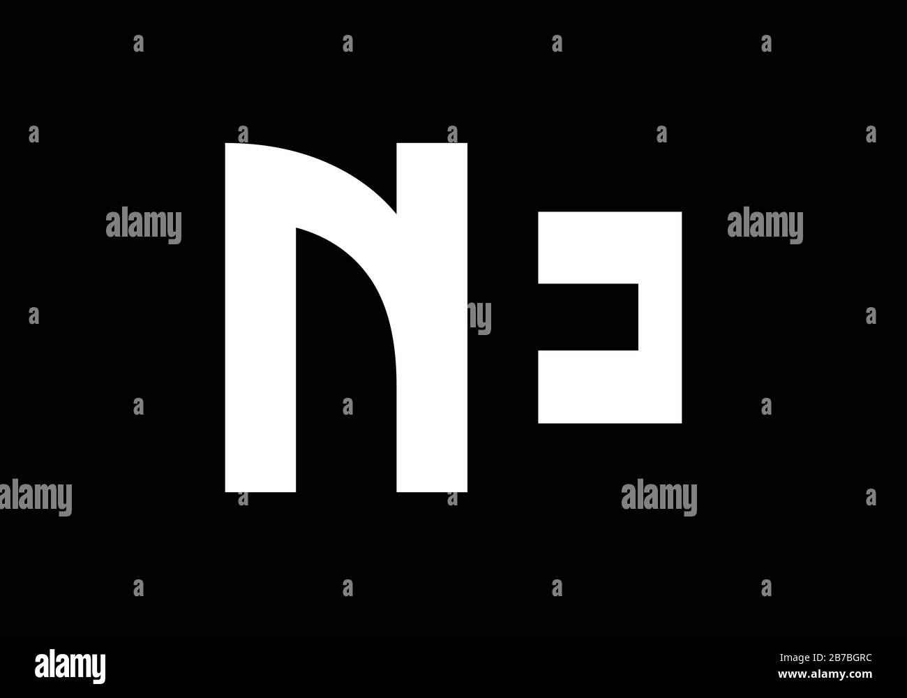 N E, NE Initial Letter Logo design vector template, Graphic Alphabet ...
