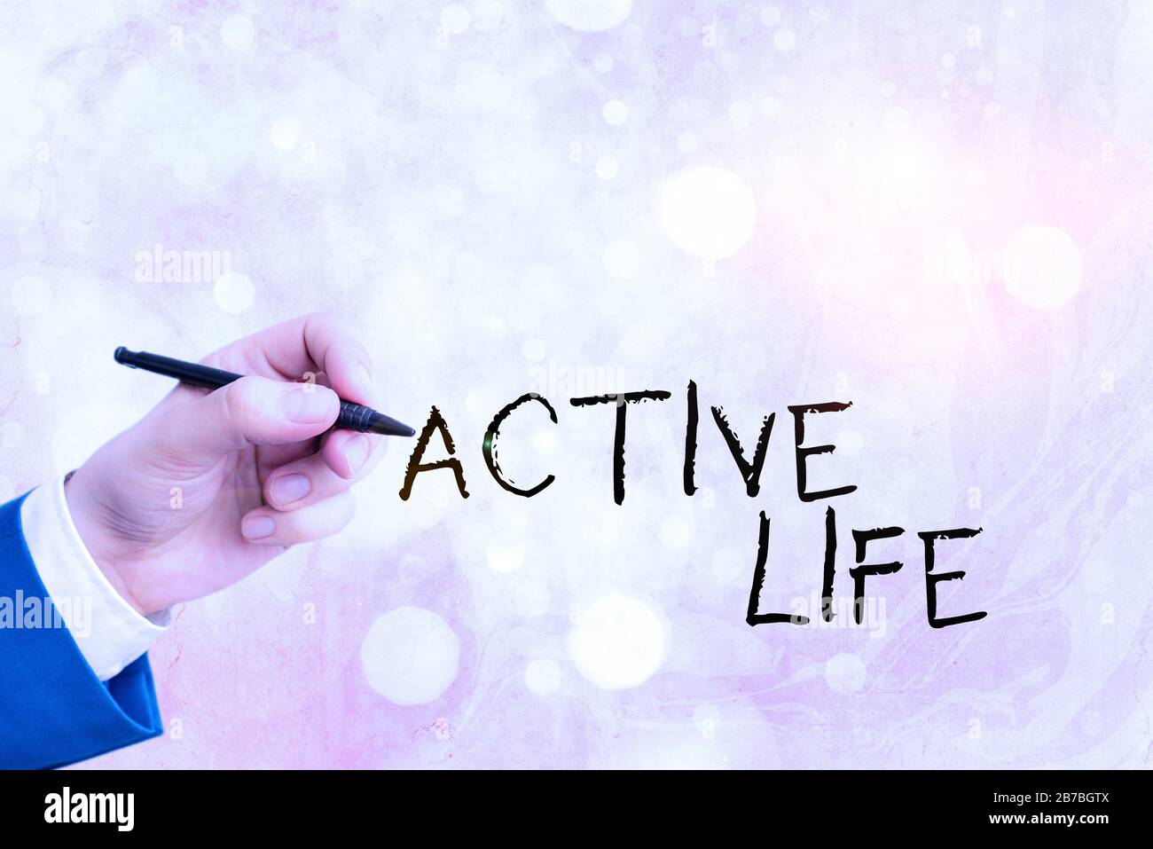 Conceptual hand writing showing Active Life. Concept meaning way of ...